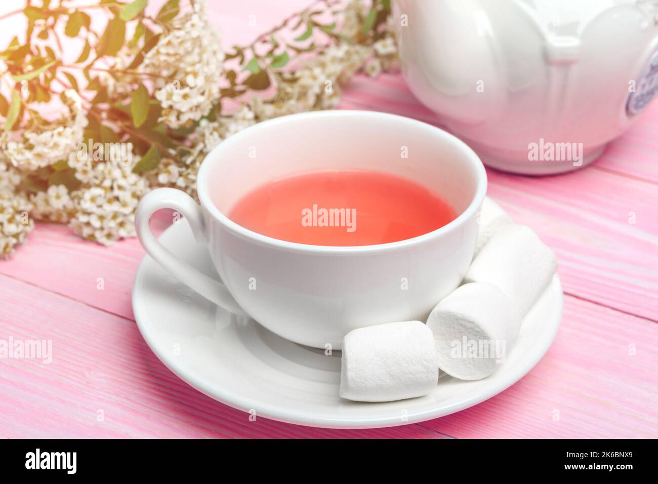 Tea ceremony. Tea cups with hot tea close up Stock Photo - Alamy