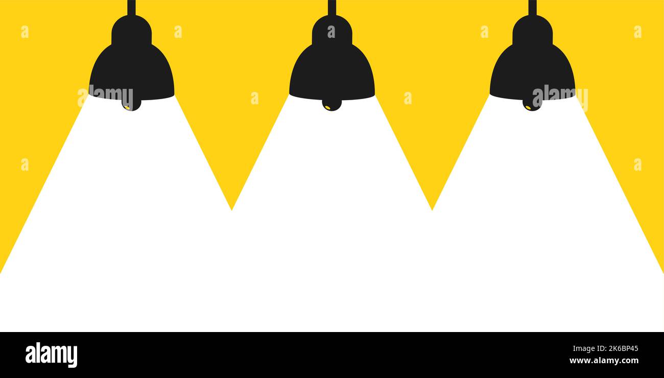 Lamp illumination vector advertising poster illustration with copy ...