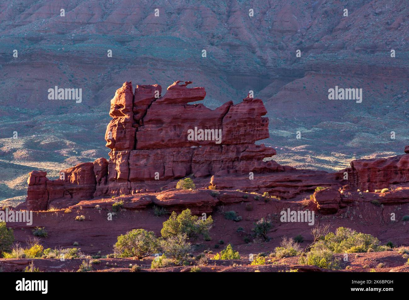 Locomotive Rock, a Cutler Sandstone rock formation in the Richardson ...
