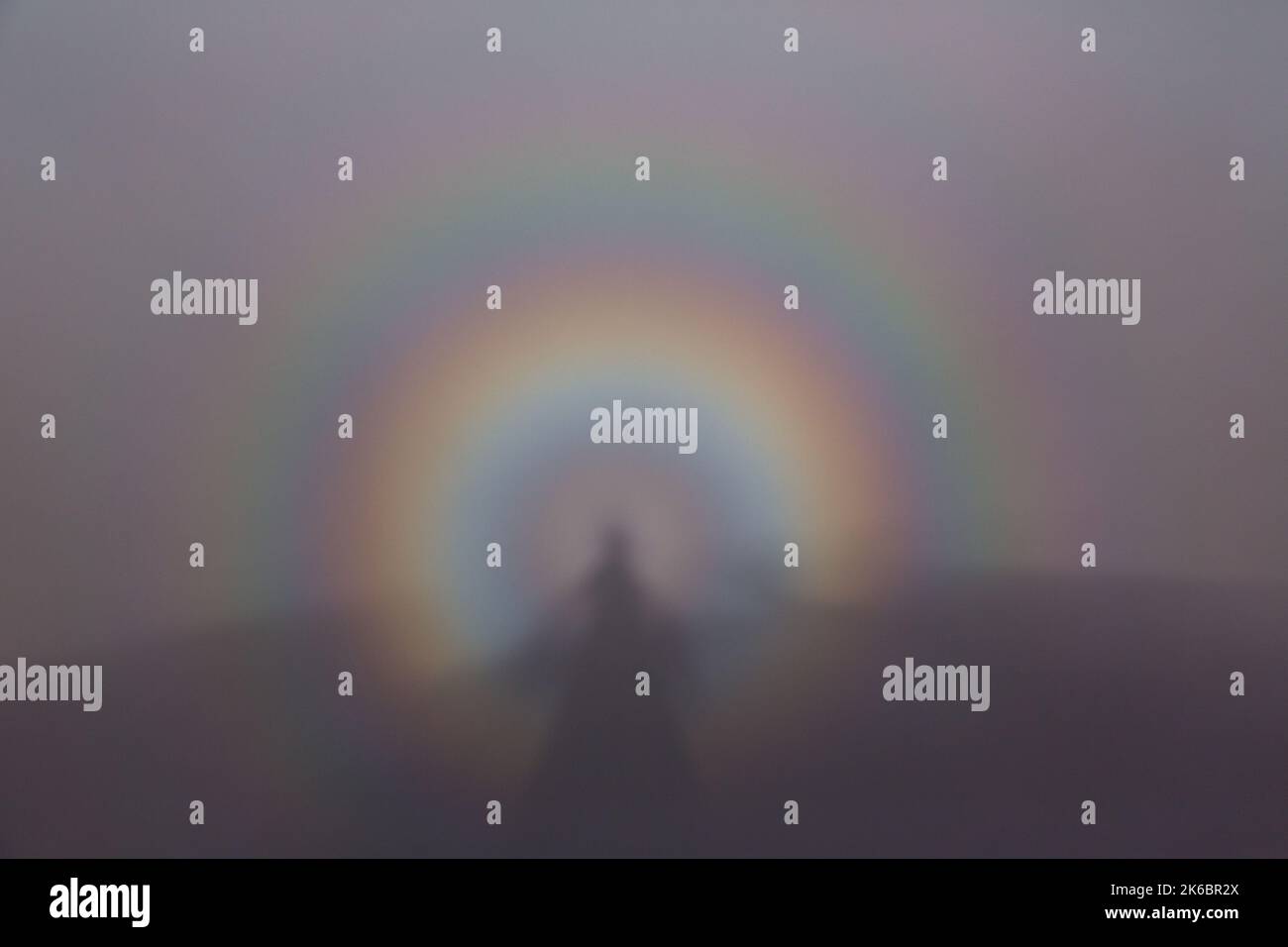 A Brocken spectre with the shadow of the photographer at Dead Horse ...