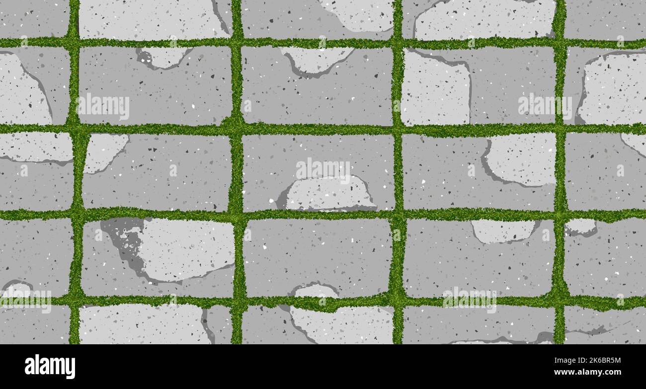Mossy pavement Stock Vector Images - Alamy