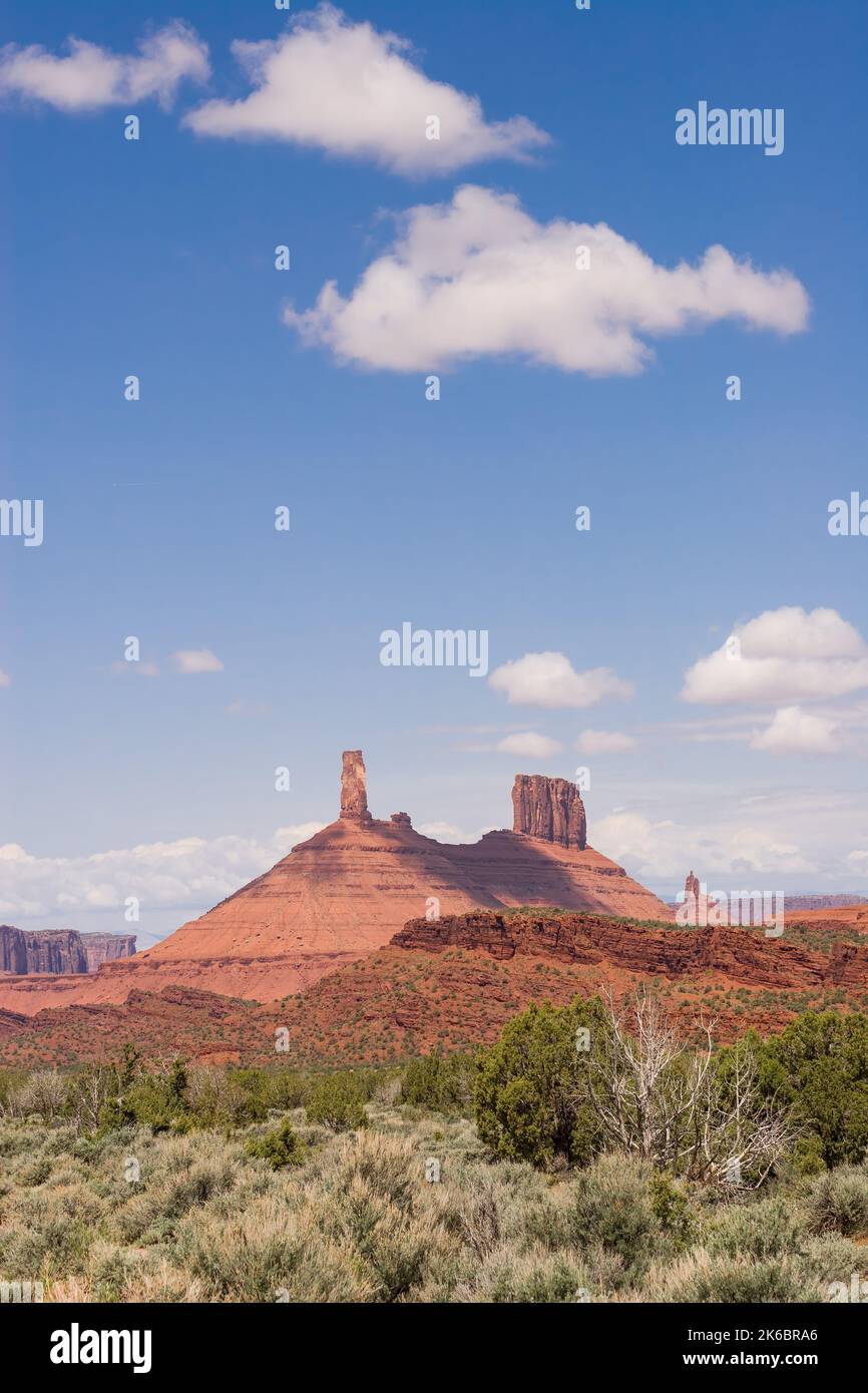 Castle Rock or the Castleton Tower with the Rectory, center, and Mother ...