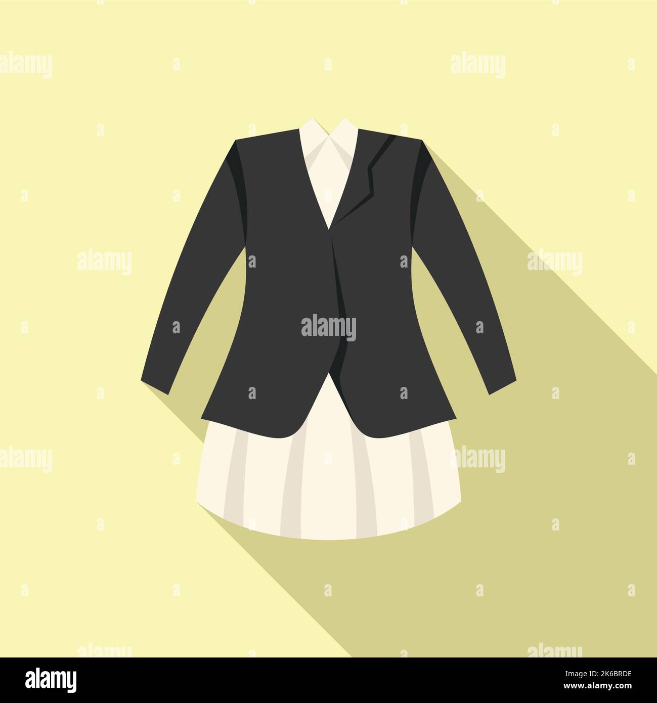 Suit dress icon flat vector. College code. Hanger uniform Stock Vector ...