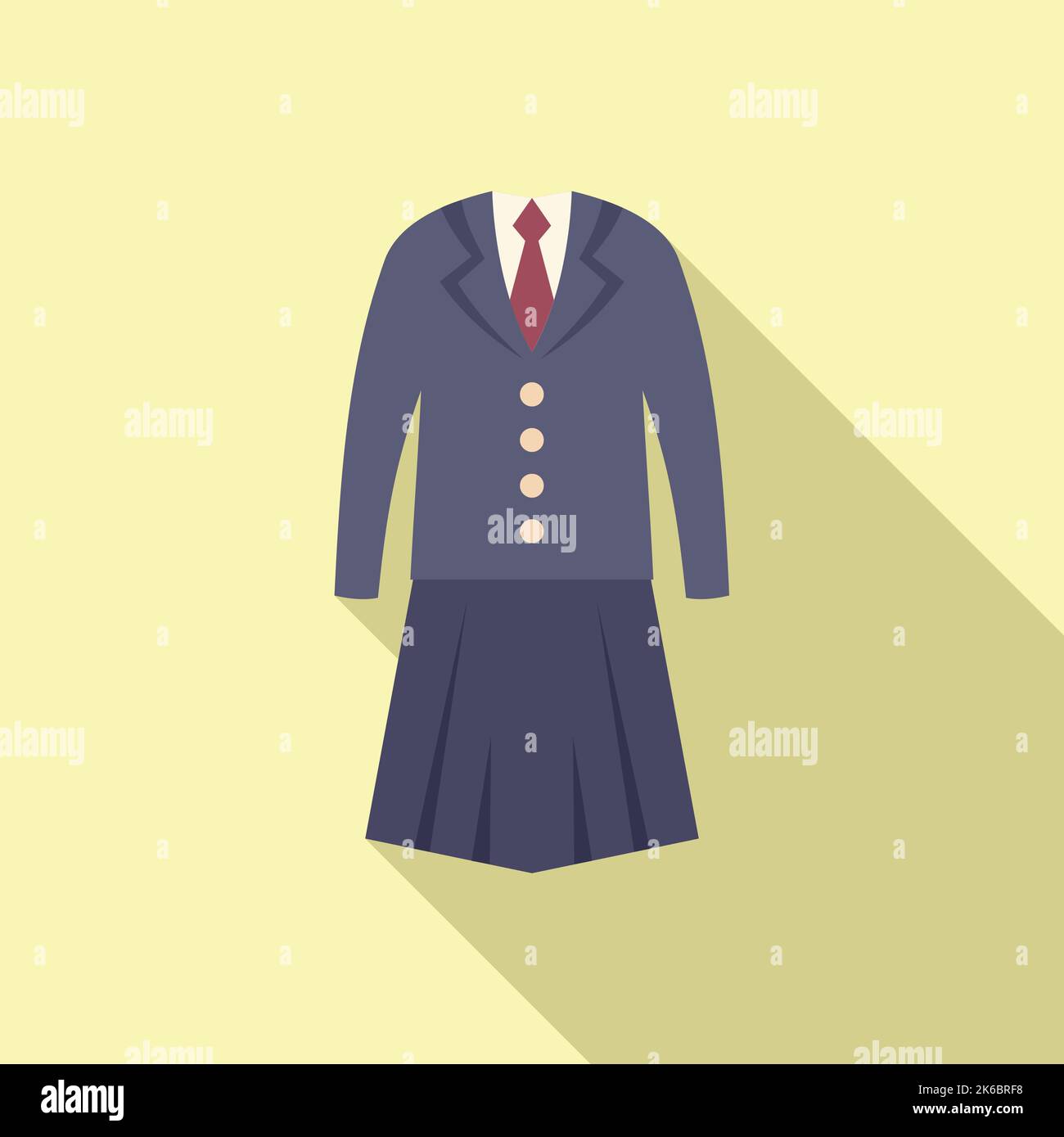 Uniform icon flat vector. Suit fashion. Back female Stock Vector Image ...