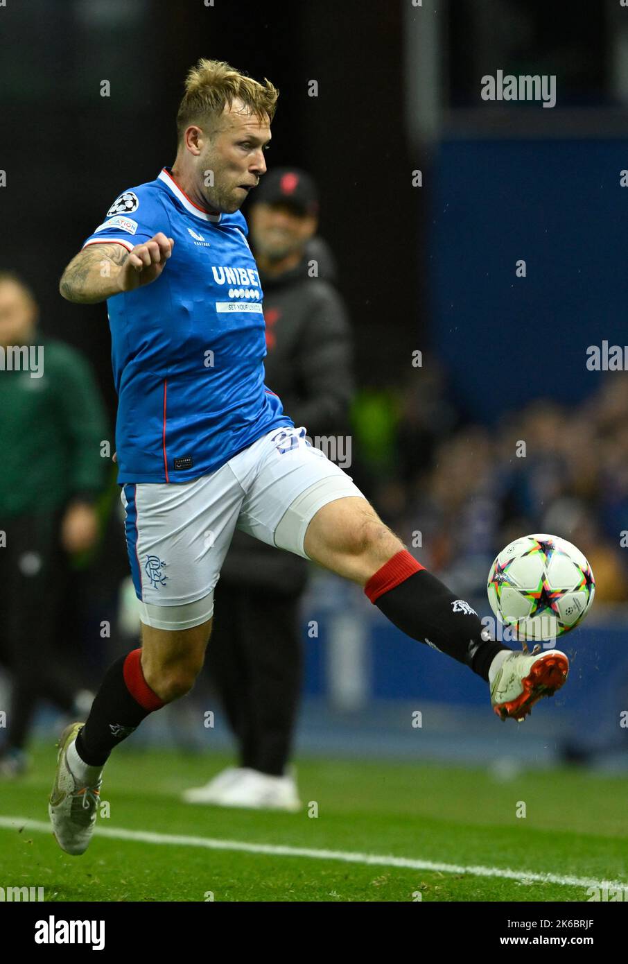 Glasgow, 12th October 2022. Scott Arfield of Rangers during the UEFA ...