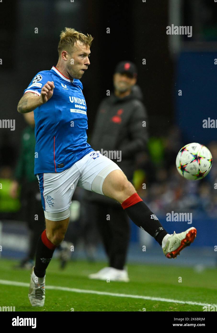 Glasgow, 12th October 2022. Scott Arfield of Rangers during the UEFA ...