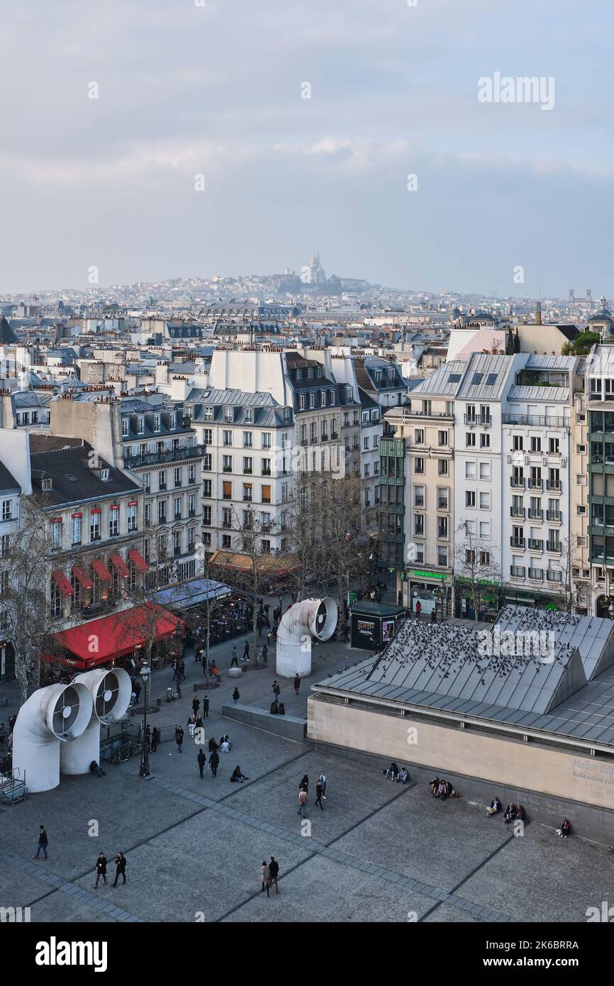 Paris (France): overview of the city from the Pompidou Centre ...
