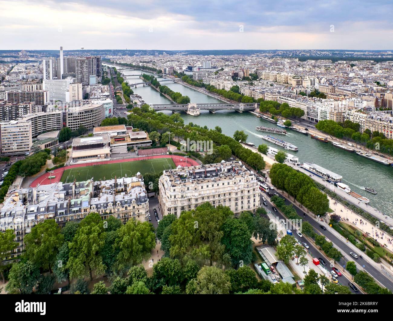 Paris (France): panoramic view of the city from the Eiffel Tower ...