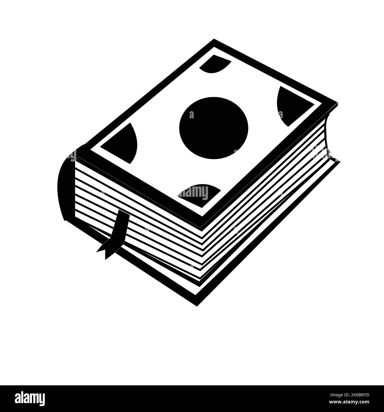 Black and white close book with bookmark. Best collection of designer ...