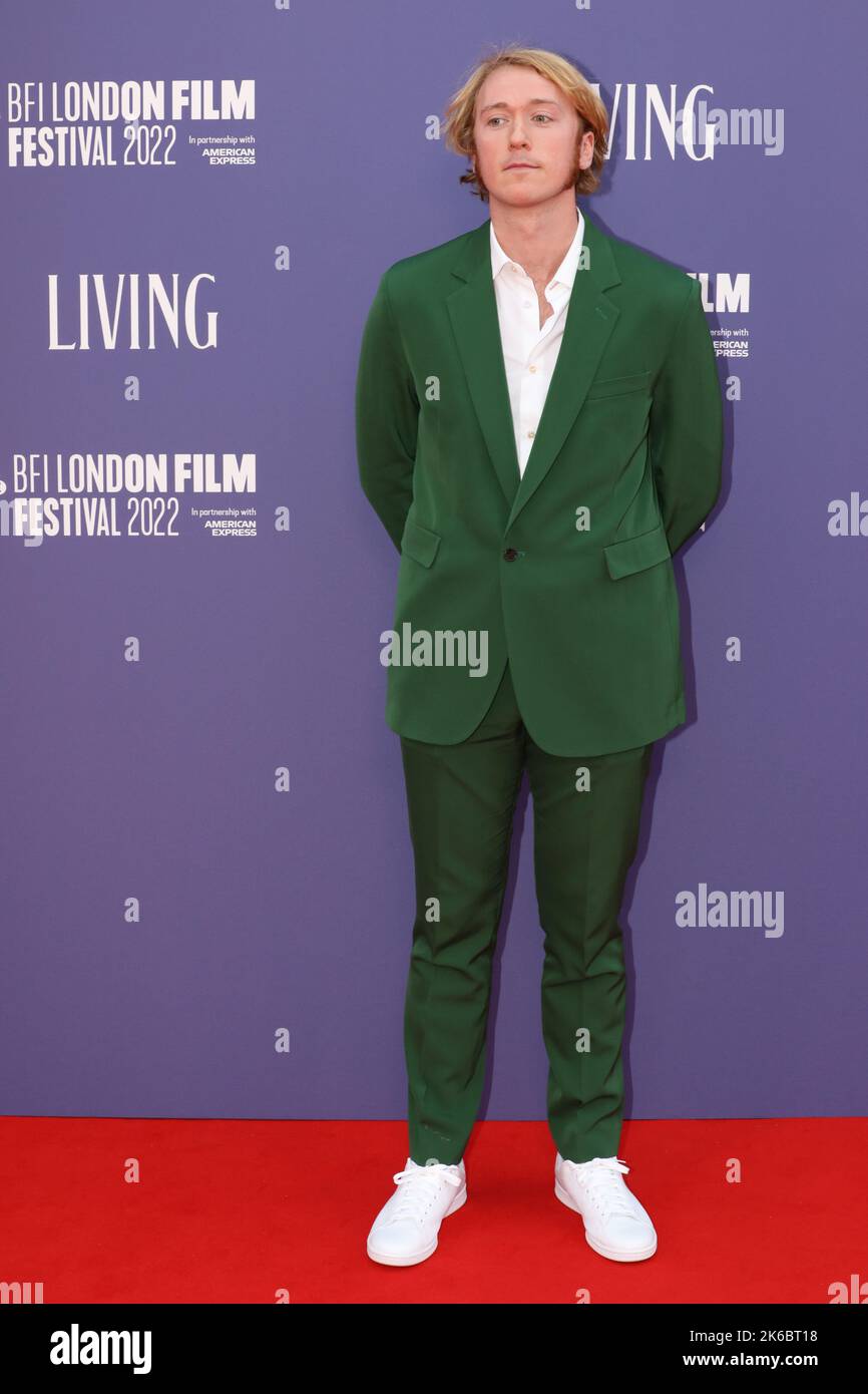 Barney Fishwick attends 'Living' premiere at the 66th BFI London Film ...