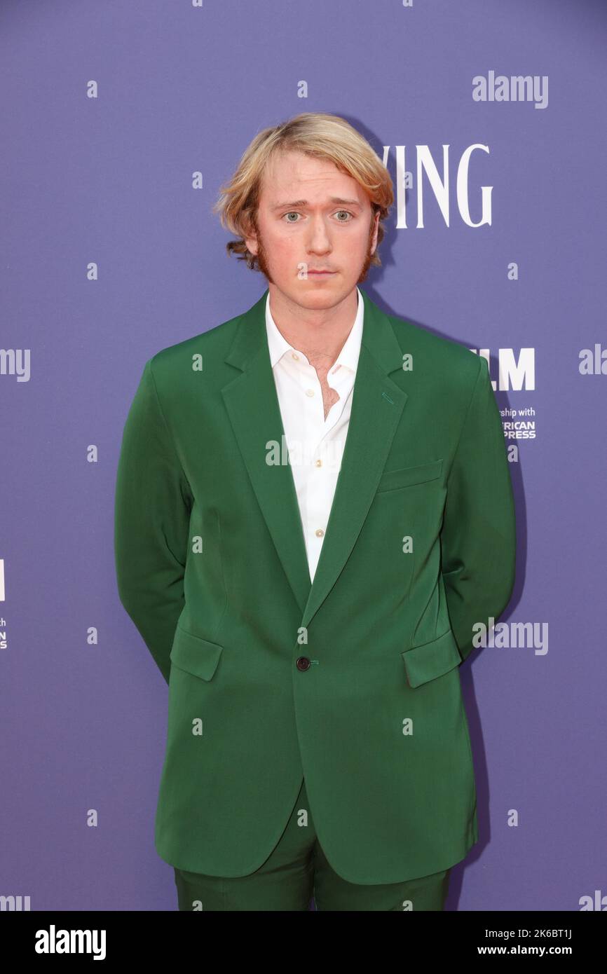 Barney Fishwick attends 'Living' premiere at the 66th BFI London Film ...