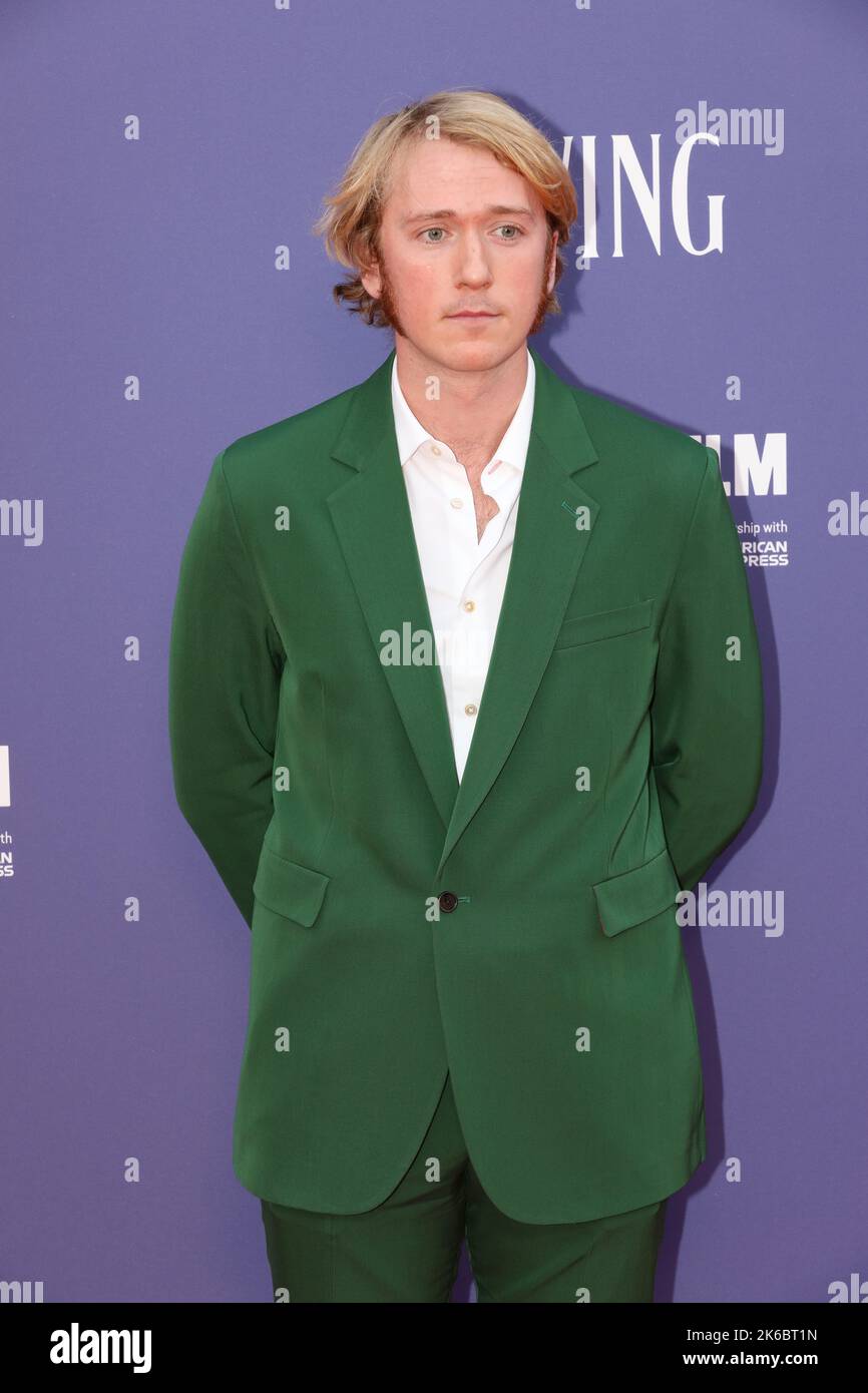 Barney Fishwick attends 'Living' premiere at the 66th BFI London Film ...