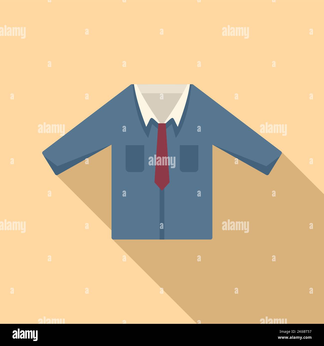 Academic shirt icon flat vector. Fashion suit. Code education Stock ...
