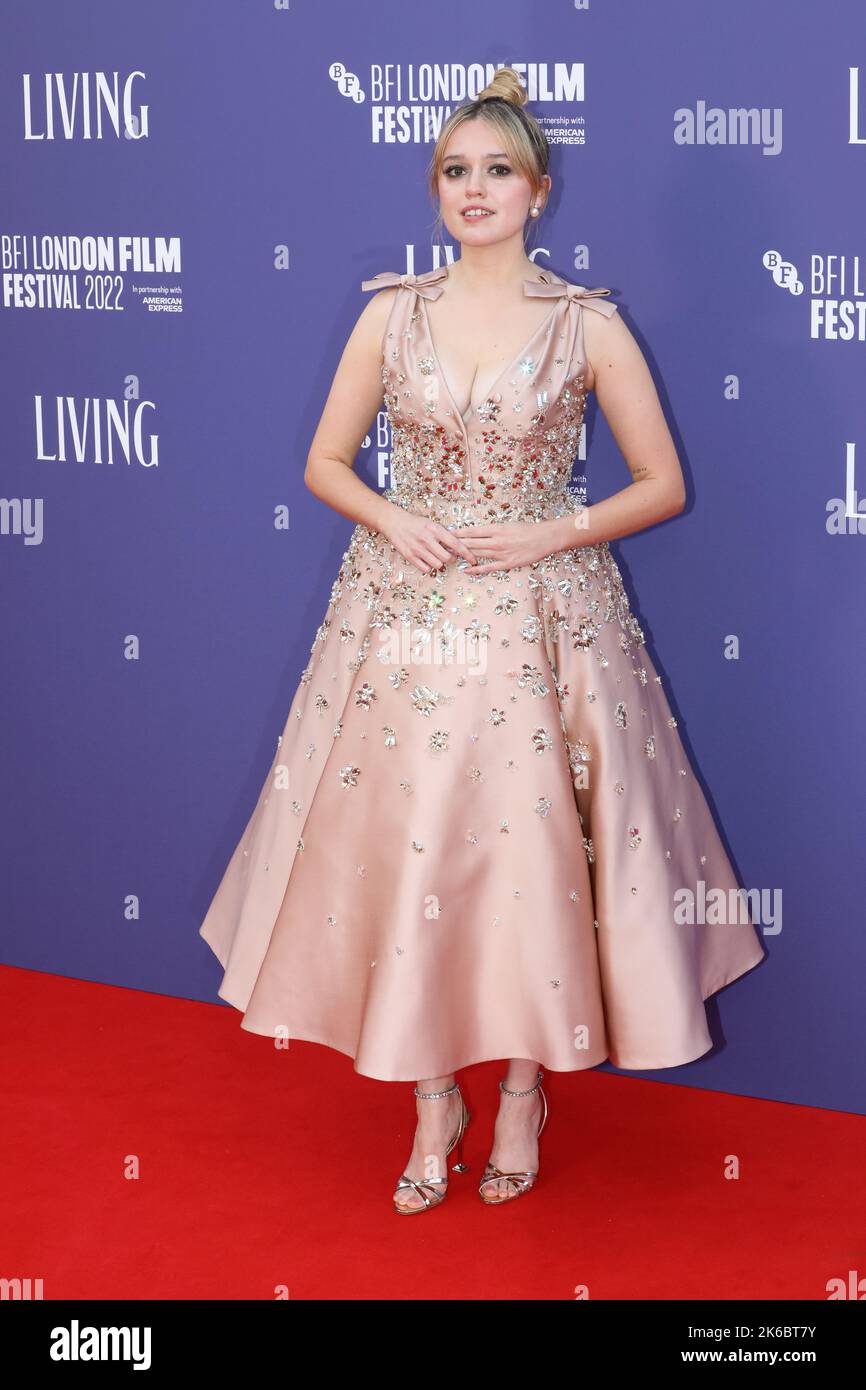 Aimee Lou Wood attends 'Living' premiere at the 66th BFI London Film ...