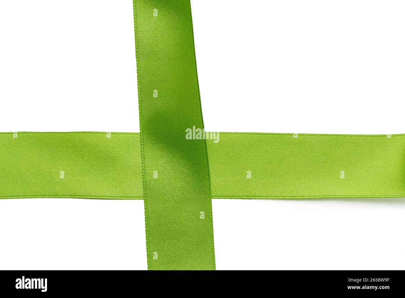 Green ribbon border isolated on white background close up Stock Photo ...