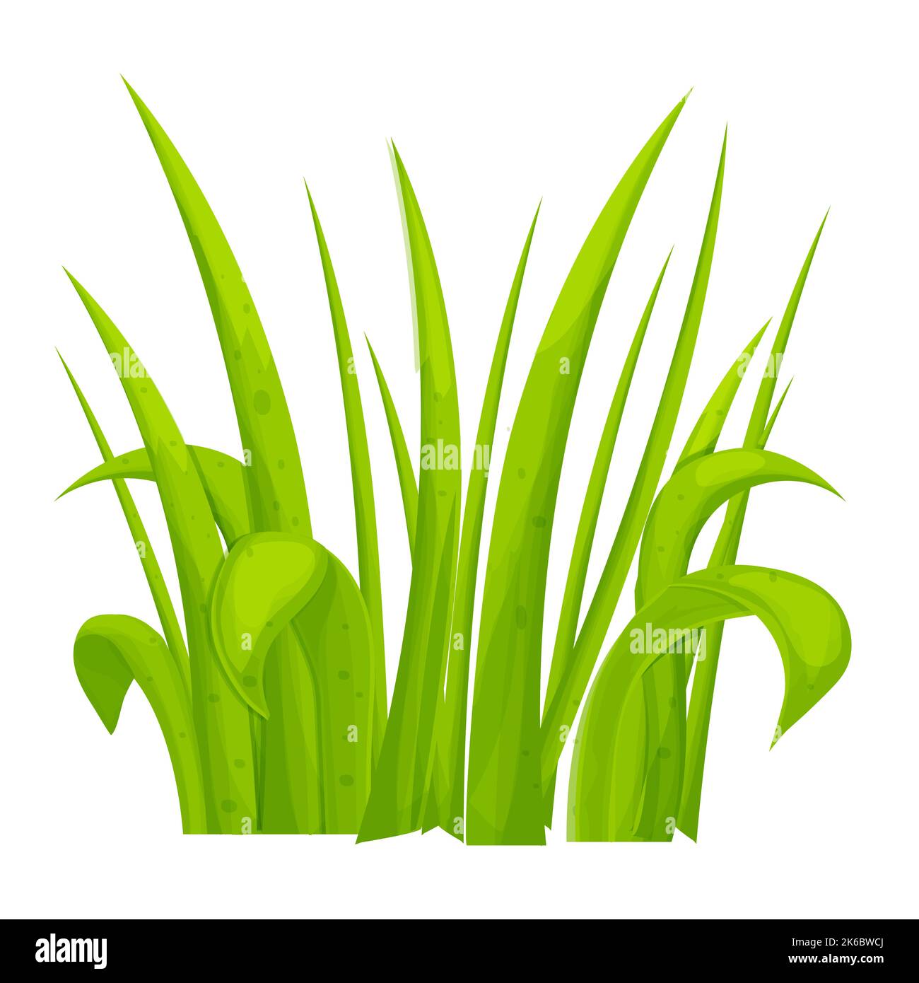 Grass in cartoon style isolated on white background. Decoration, design ...