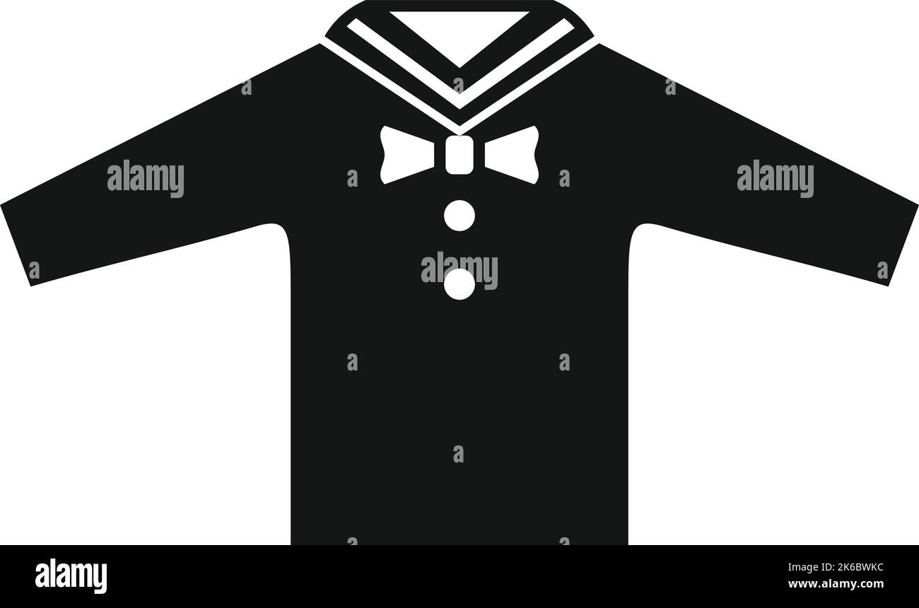 Kid shirt icon simple vector. Fashion uniform. Child college Stock ...