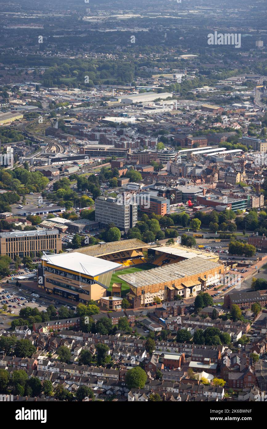 Aerial photograph of Molineux Stadium the home of Wolverhampton ...