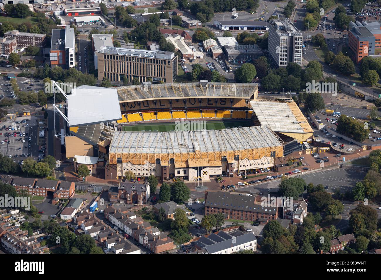 Aerial photograph of Molineux Stadium the home of Wolverhampton ...