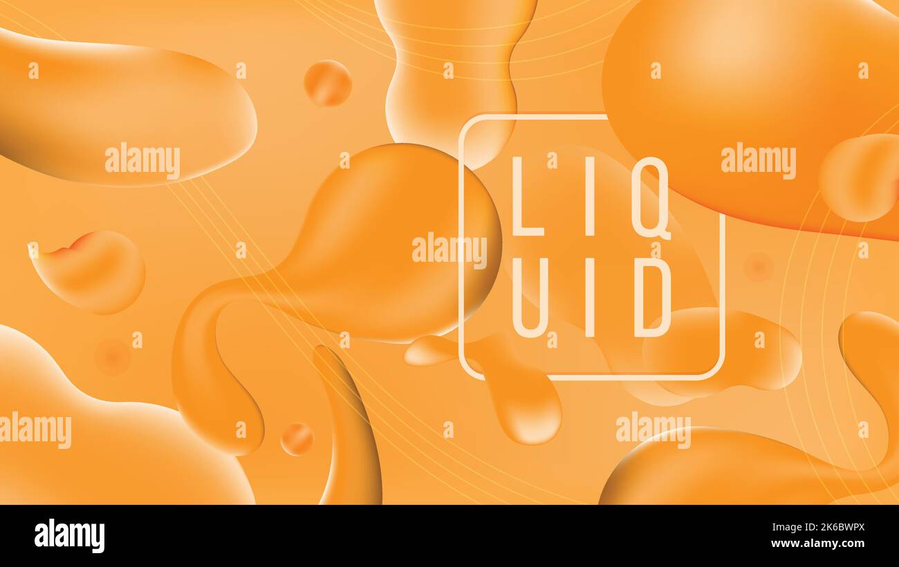 Liquid 3d style vector gradient background. Colorful liquid mesh wave ...