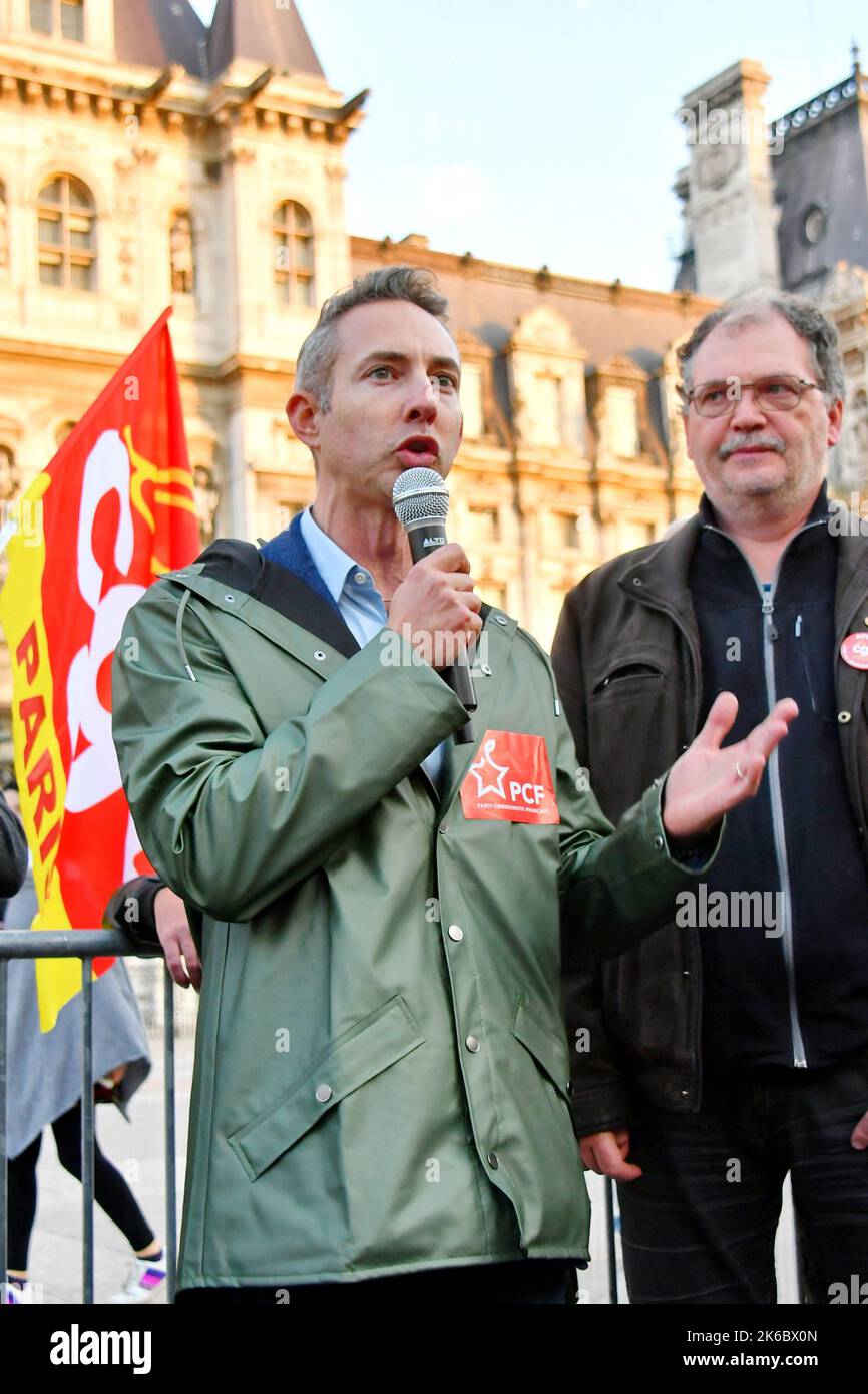 Paris, France. 13th Oct, 2022. Deputy mayor in charge of housing Ian ...