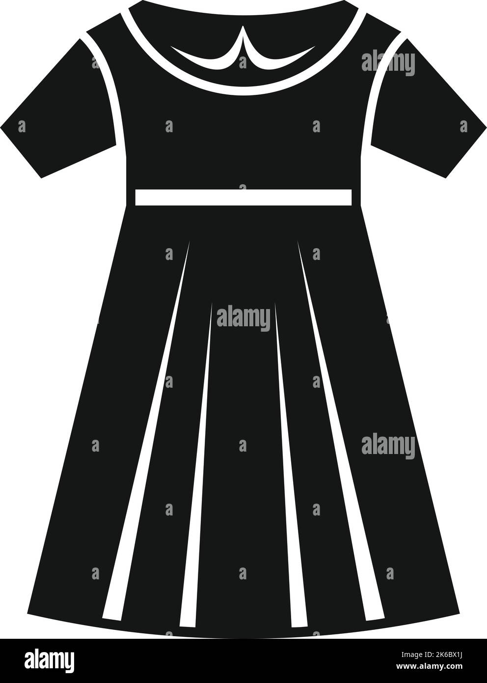 Fashion dress icon simple vector. Uniform school. Child code Stock ...