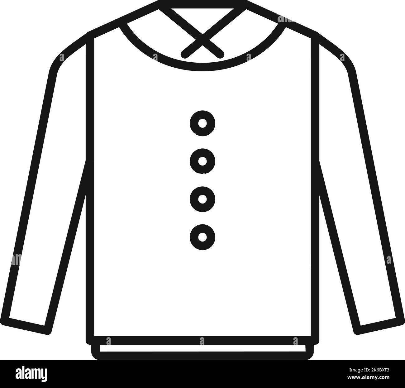 School shirt icon outline vector. Student suit. Pupil clothes Stock ...