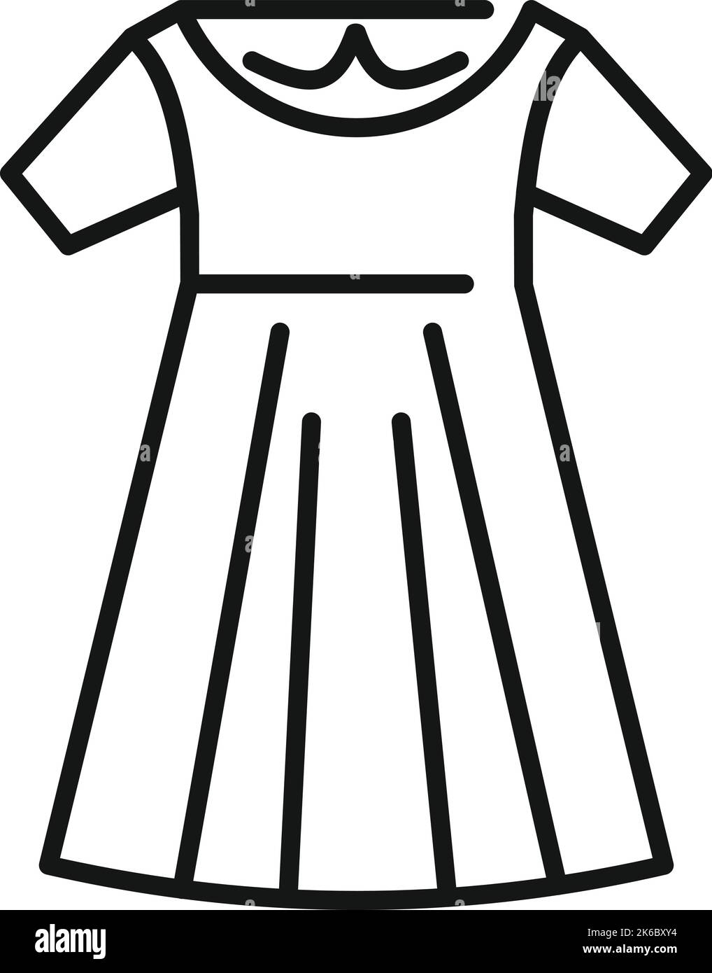 Dress uniform icon outline vector. School girl. Fashion child Stock ...