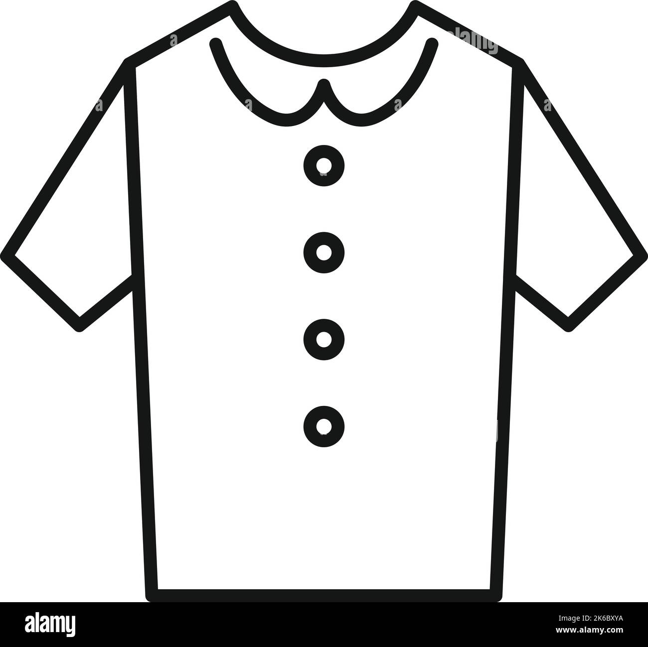 Clean shirt icon outline vector. Fashion suit. Child back Stock Vector ...