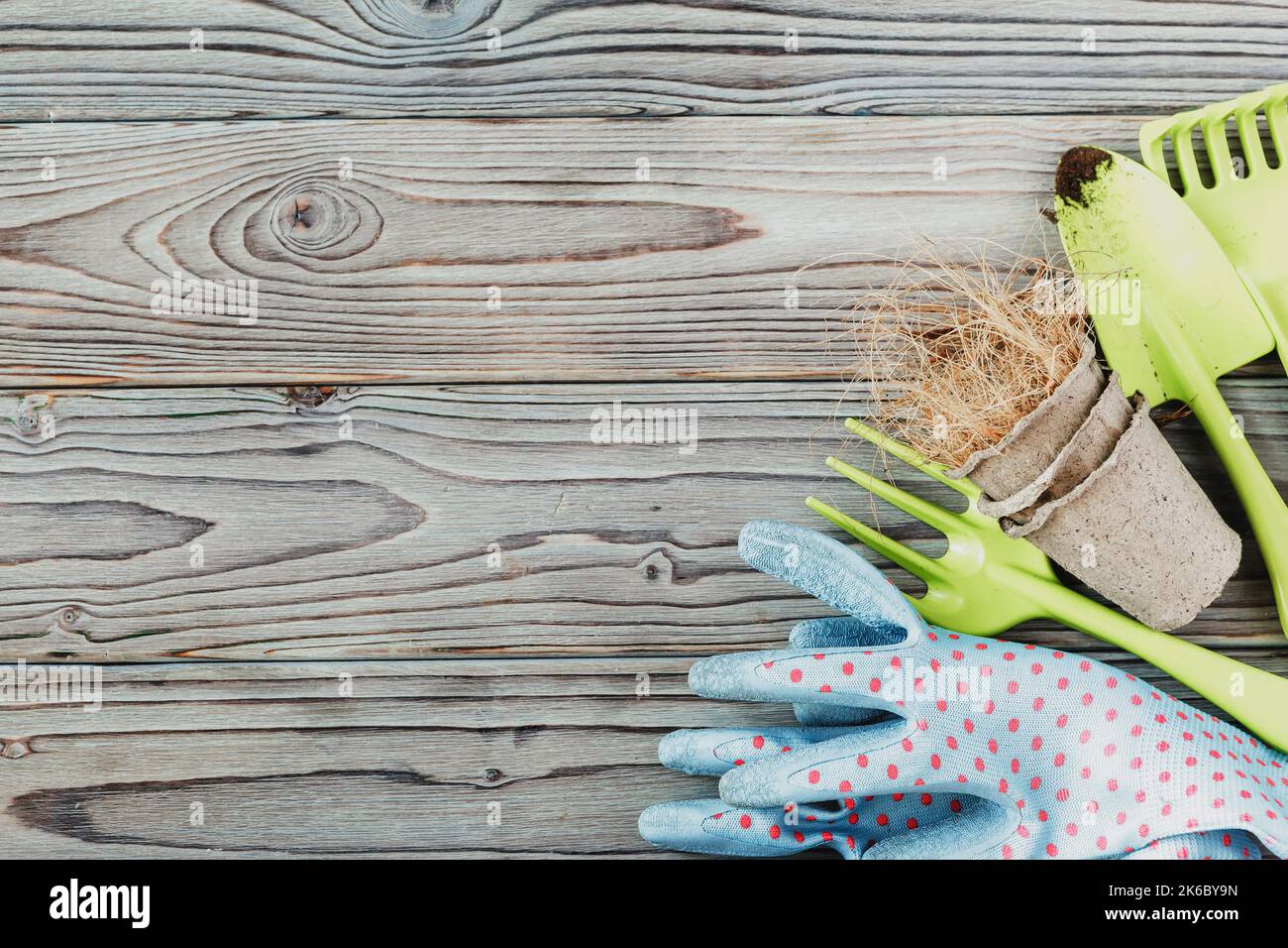 Preparing for spring to transplant plants. Pot, shovel, succulents ...