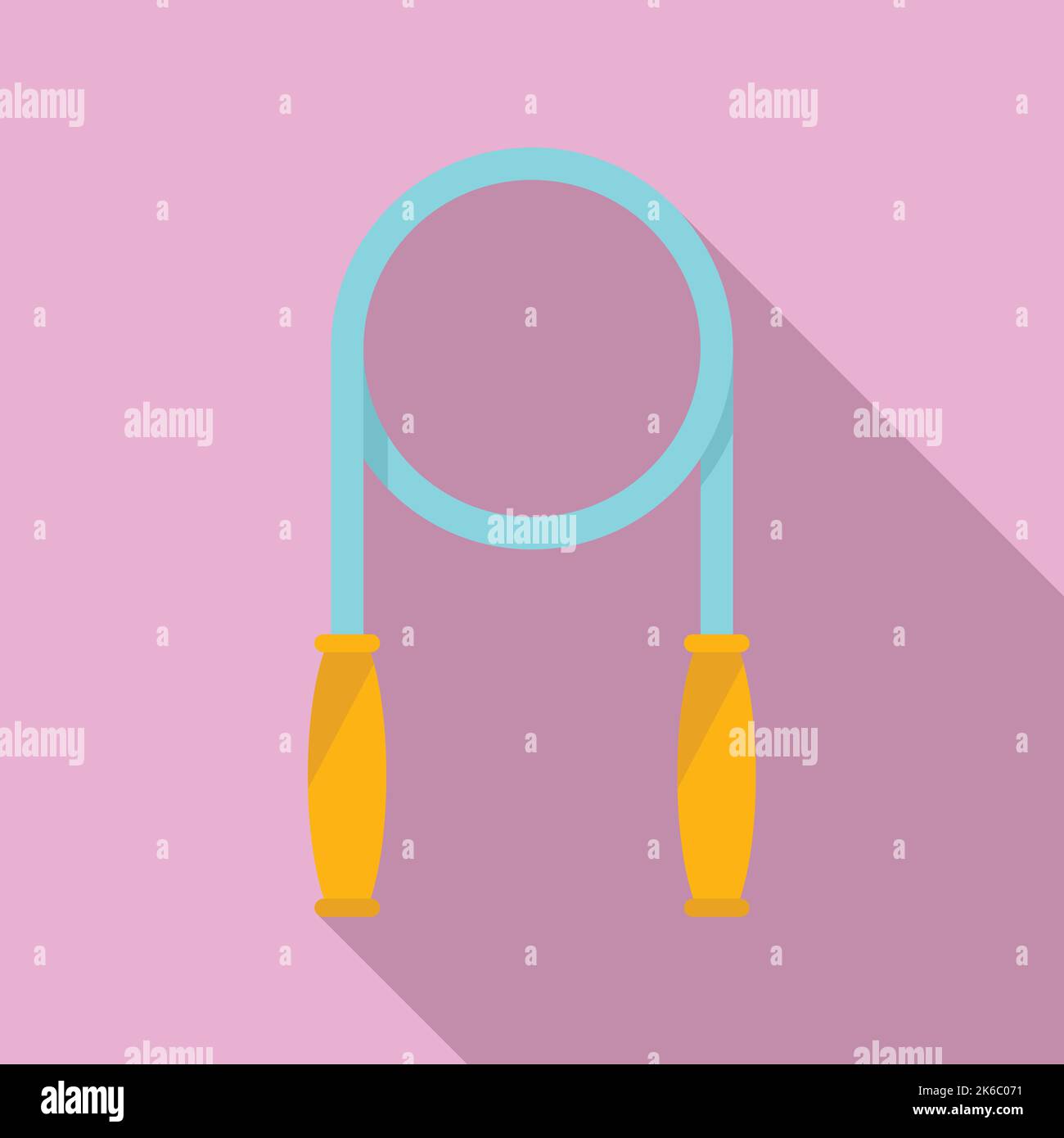 Jump rope icon flat vector. Sport school. Gym hall Stock Vector Image ...