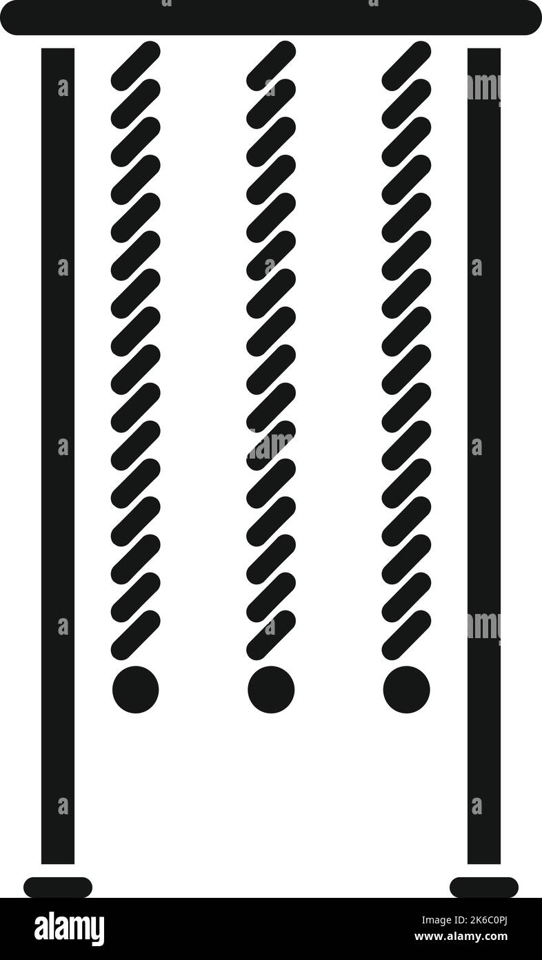 Gym wall rope icon simple vector. School sport. Room equipment Stock ...