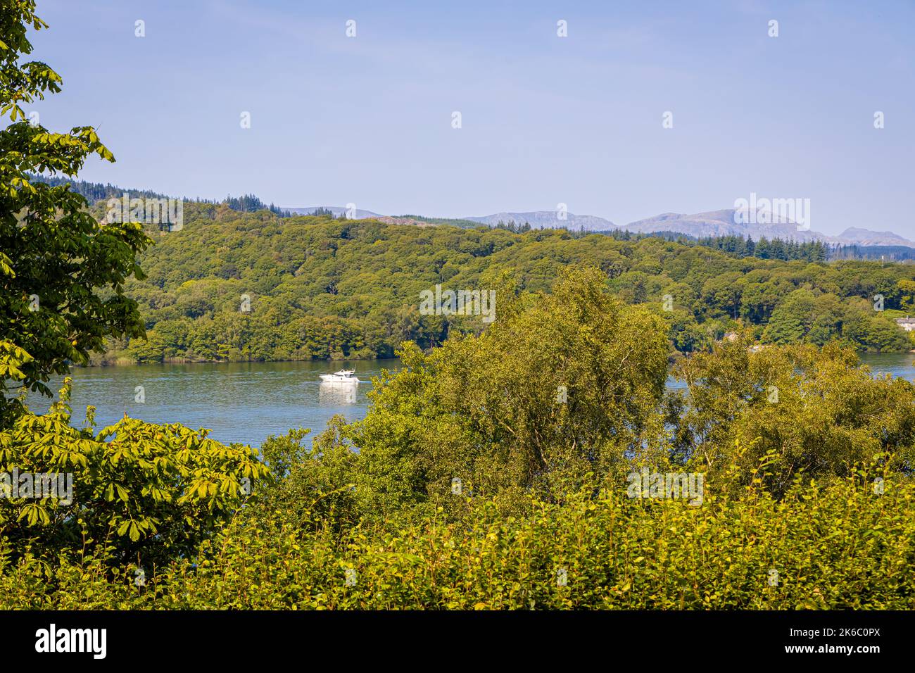 Windermere lake in Lake District, a region and national park in Cumbria ...