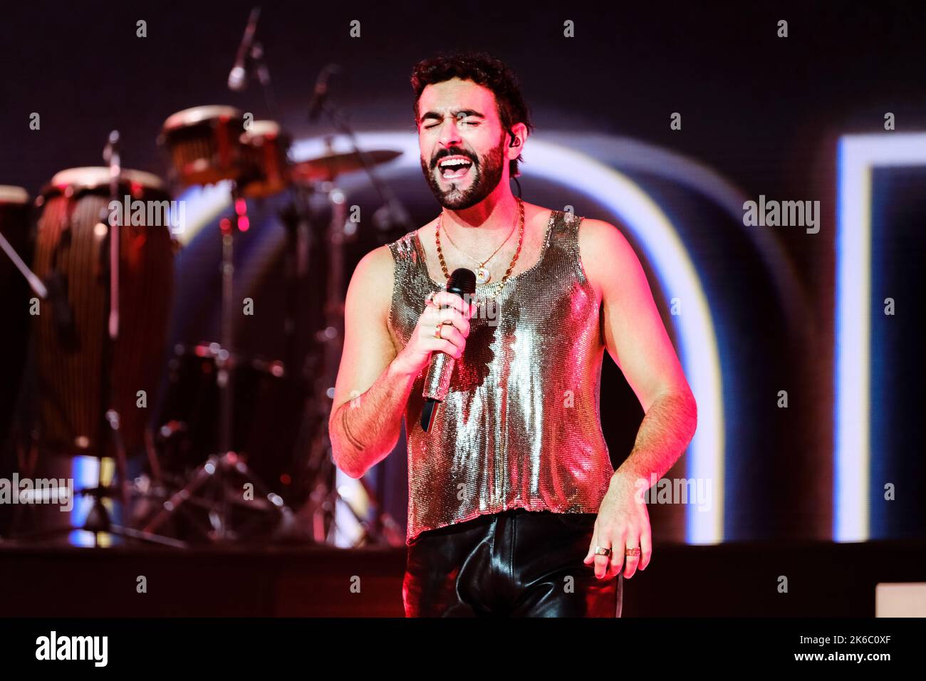 October 12, 2022, Turin, Turin, Italy: The Italian singer Marco Mengoni ...