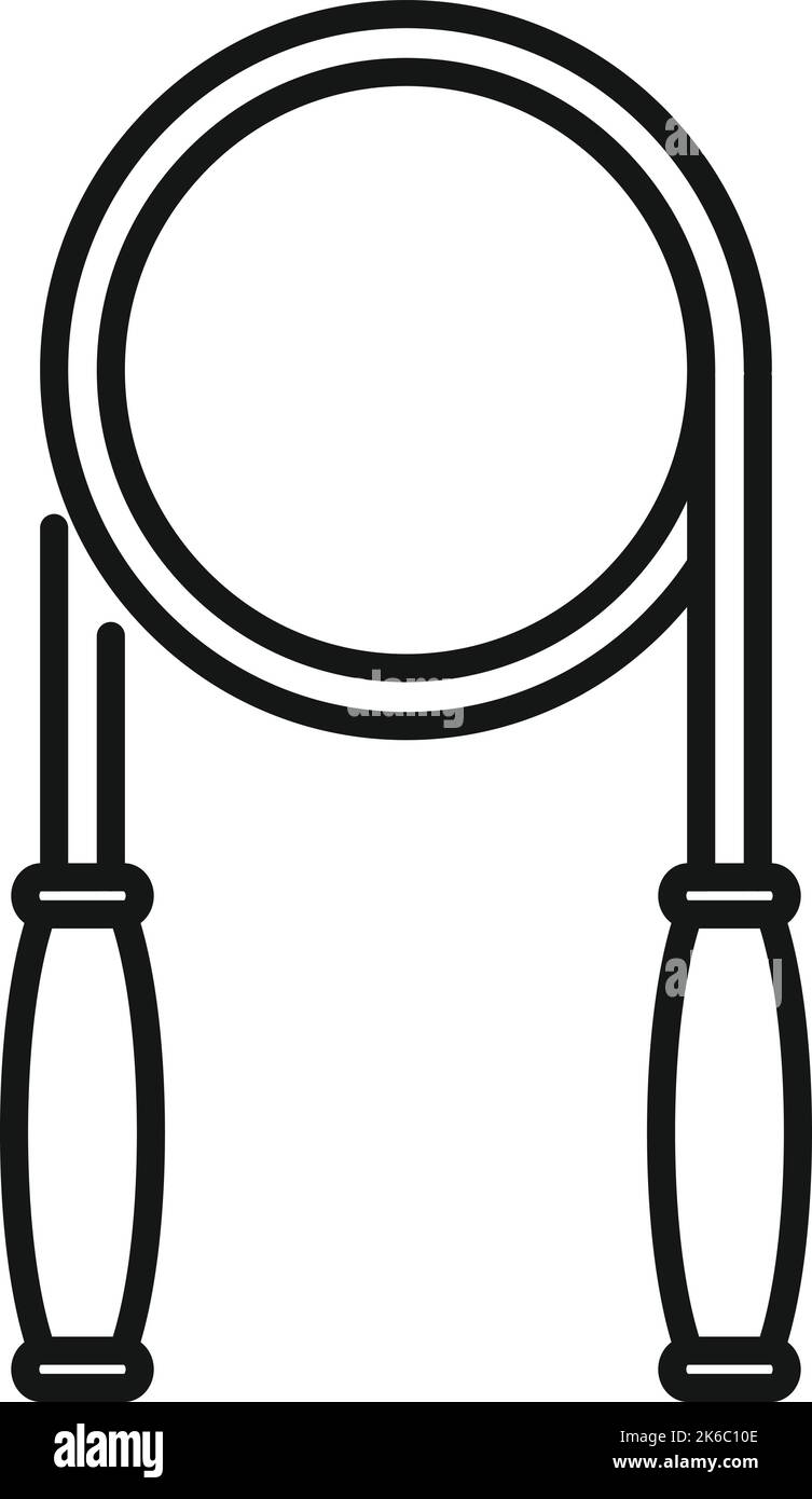 Jump rope icon outline vector. Sport school. Gym hall Stock Vector ...