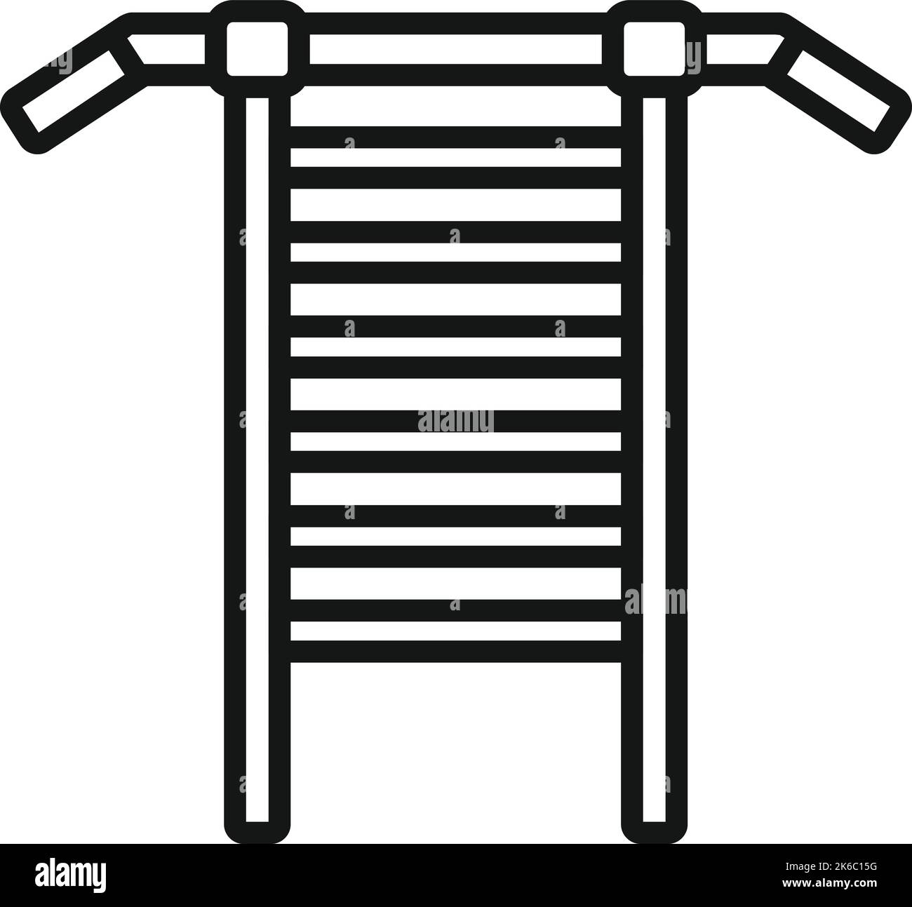 Gym wall bar icon outline vector. Sport children. Room equipment Stock ...