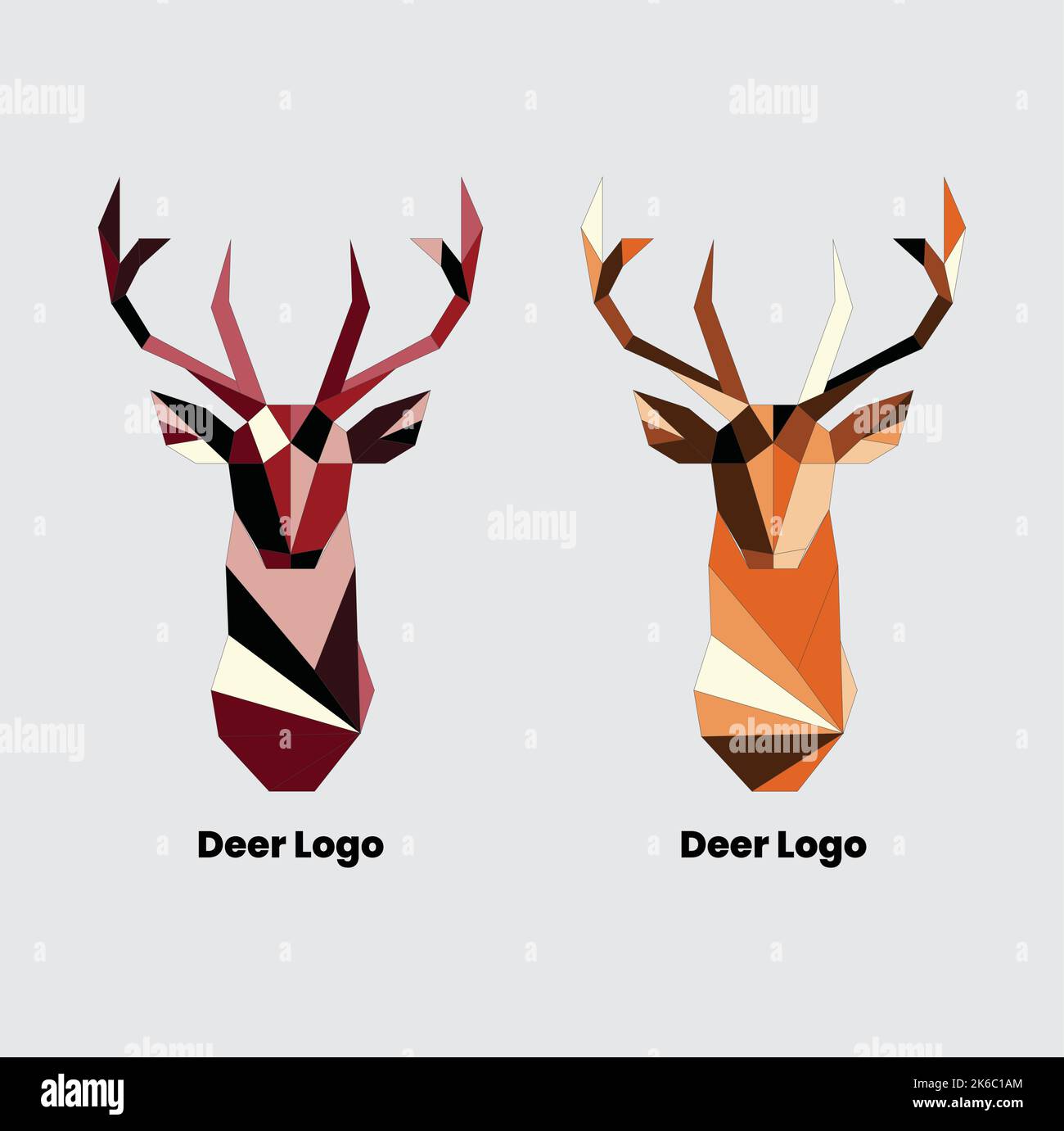 Two deer logos with text isolated on a white background Stock Vector ...