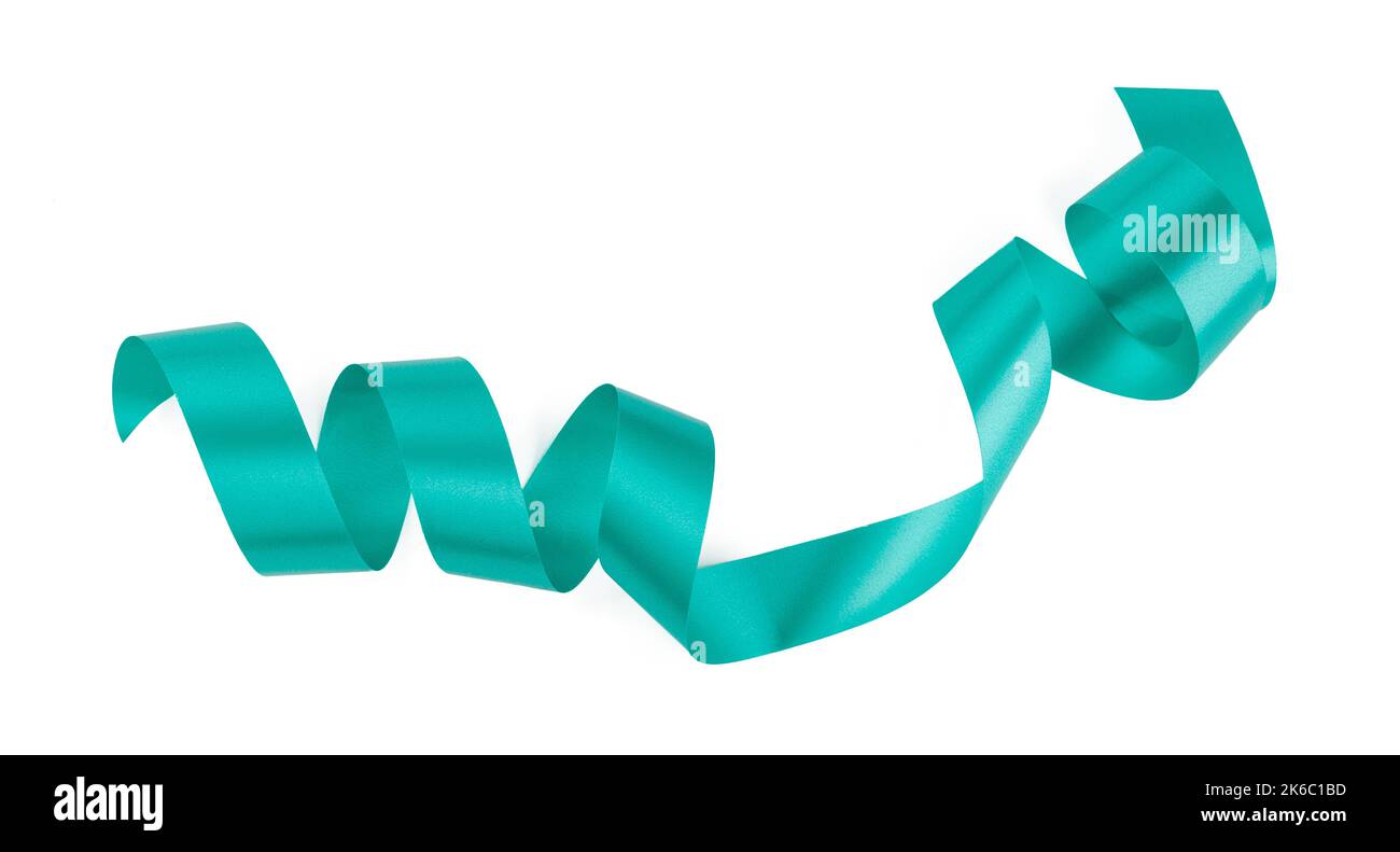 Green ribbon border isolated on white background close up Stock Photo ...