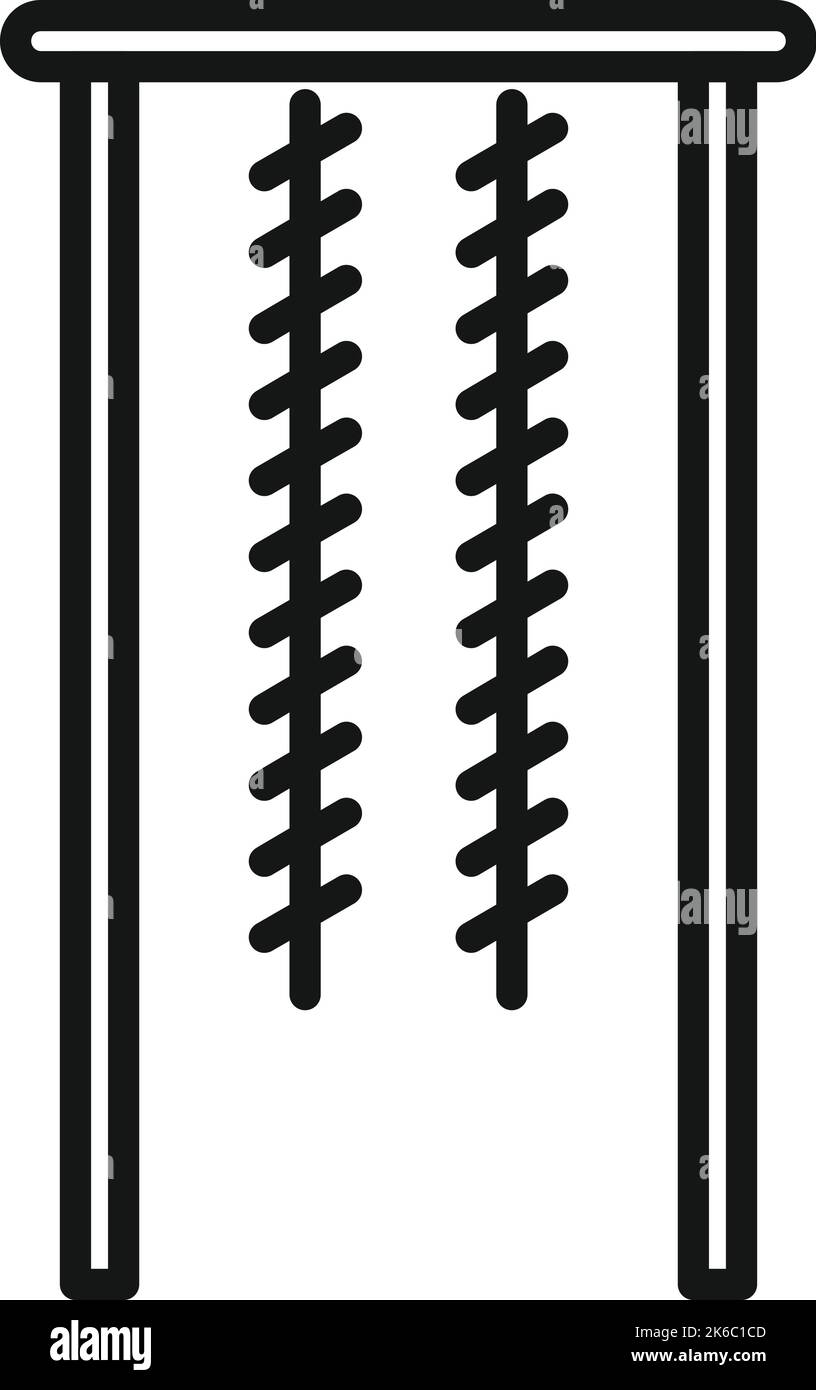 Gym wall rope icon outline vector. School sport. Room equipment Stock ...