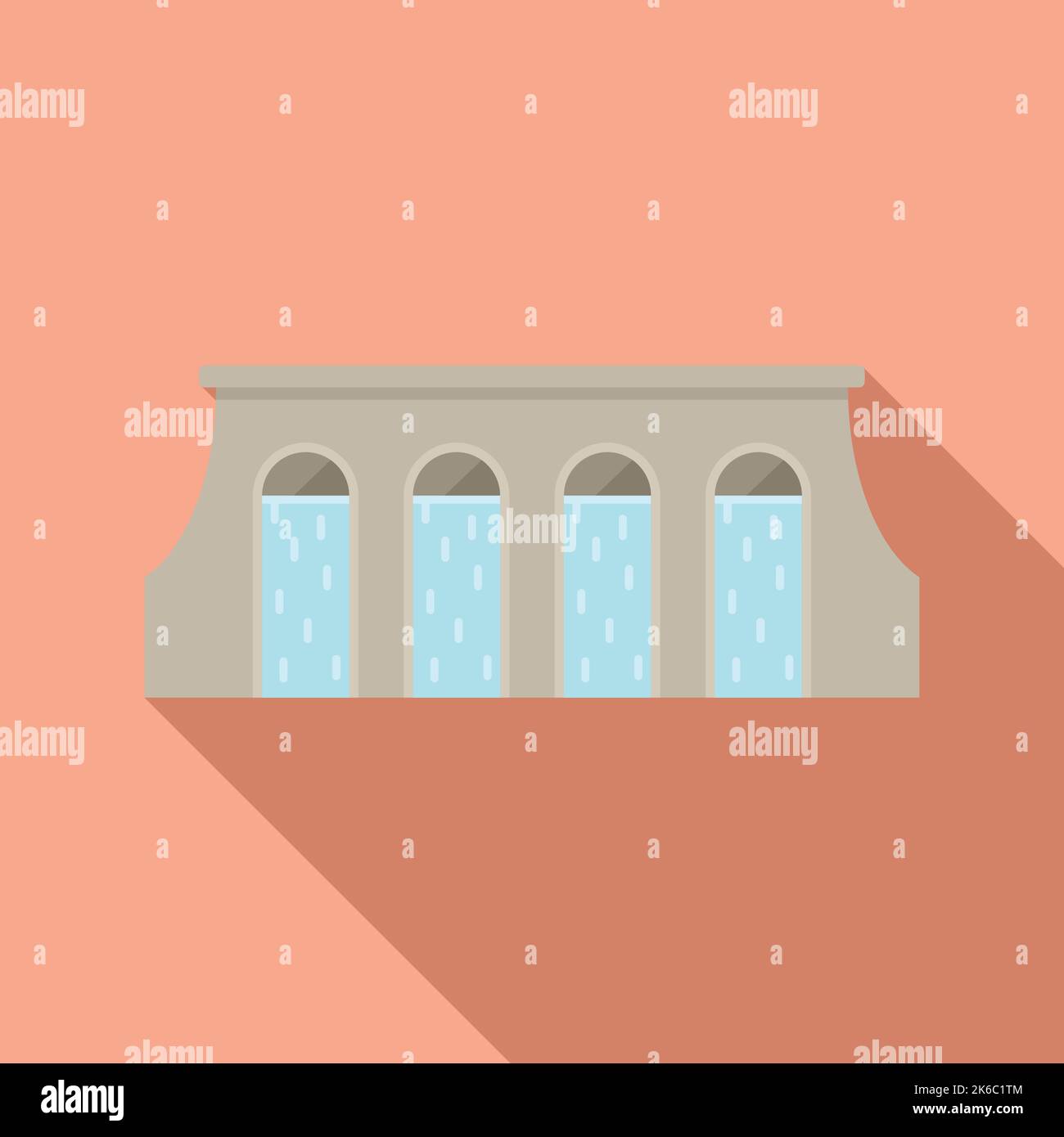Hydroelectric icon flat vector. Hydro plant. Electric turbine Stock Vector Image & Art - Alamy