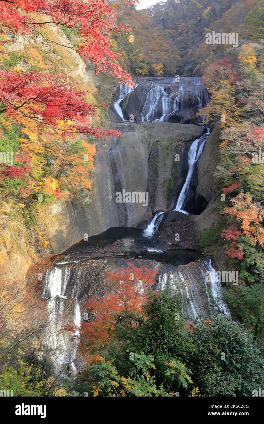 Autumn colors at Fukuroda Falls Ibaraki Japan Stock Photo - Alamy