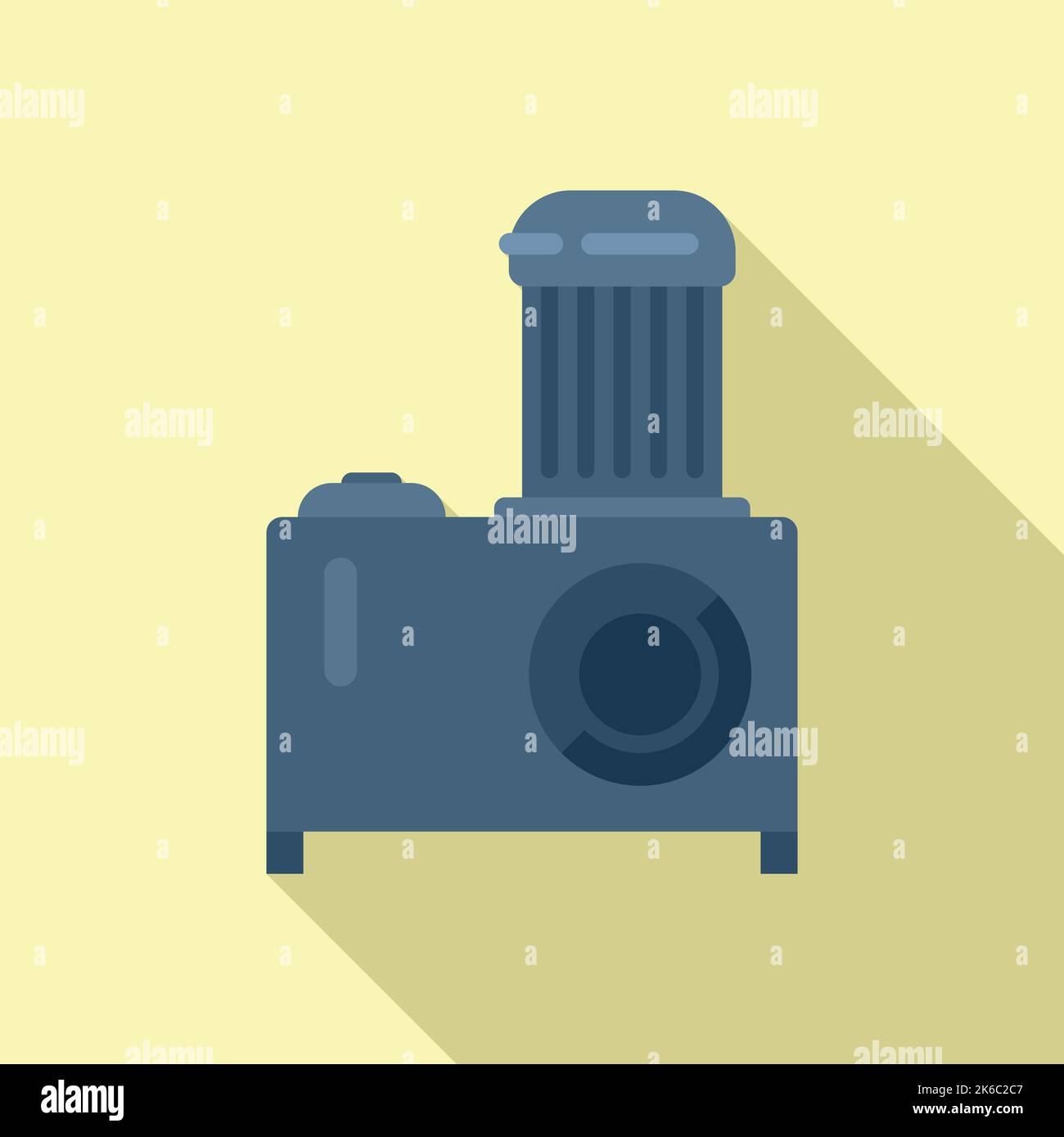 Electric generator icon flat vector. Power energy. Station river Stock ...