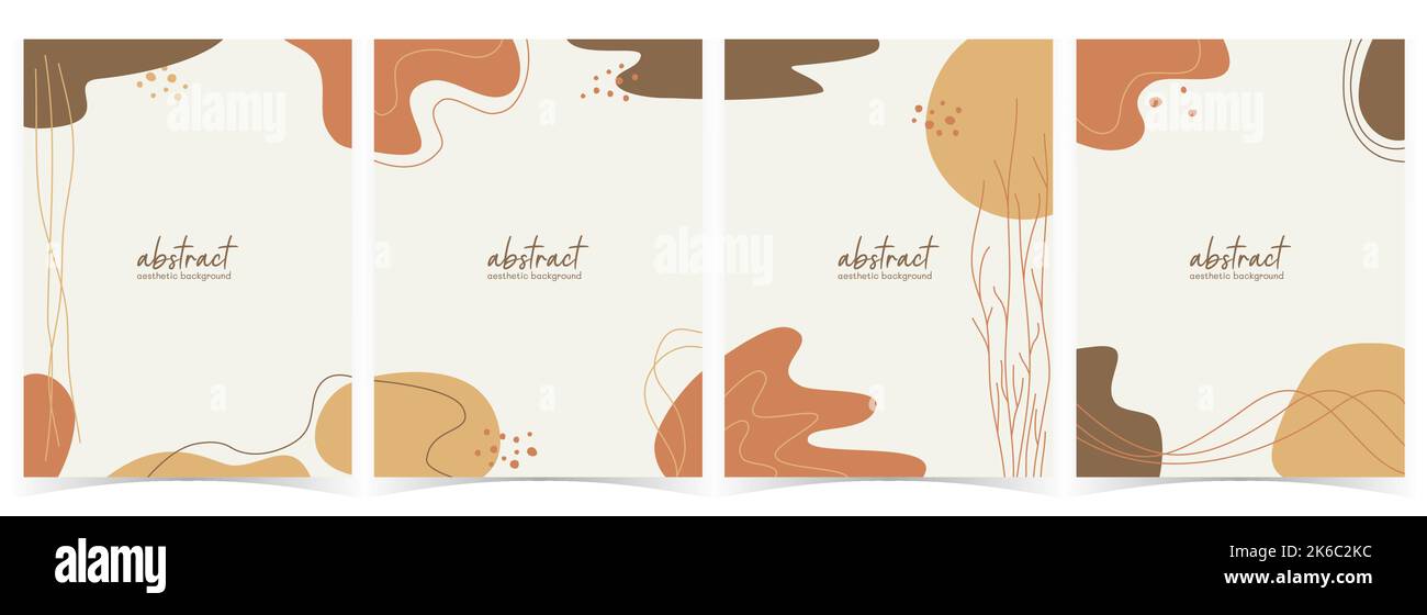 Set of 4 modern simple background vector illustration flat style ...