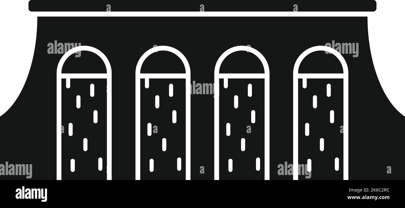 Hydroelectric icon simple vector. Hydro plant. Electric turbine Stock ...