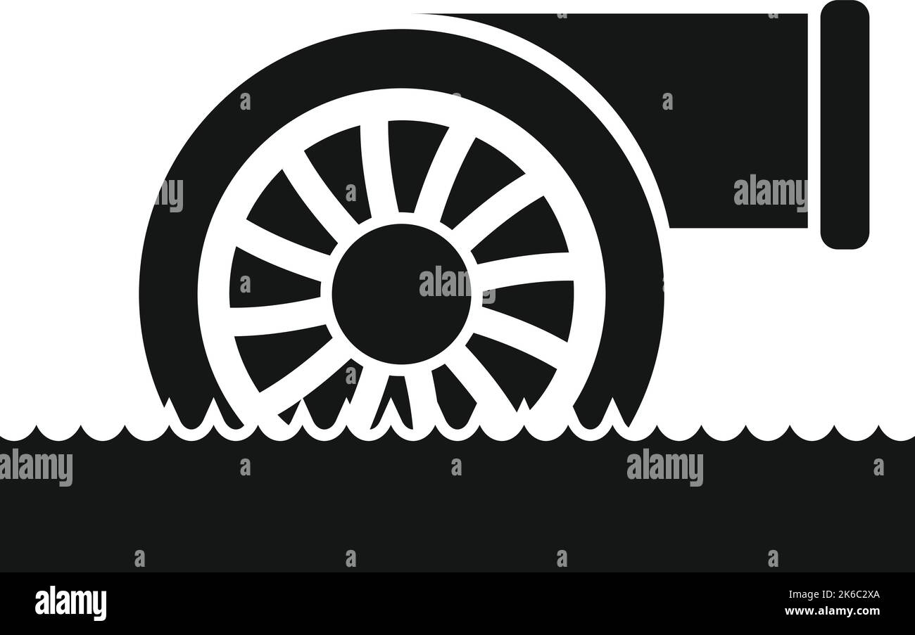 Hydro turbine icon simple vector. Power energy. Station eletric Stock ...