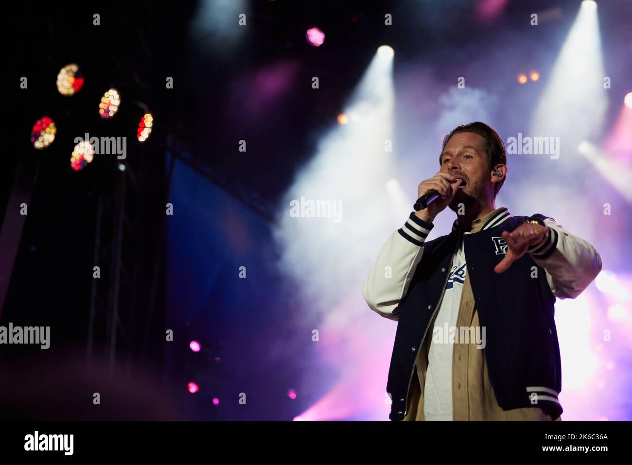 danish artist rasmus seebach playing at nibe festival Stock Photo - Alamy