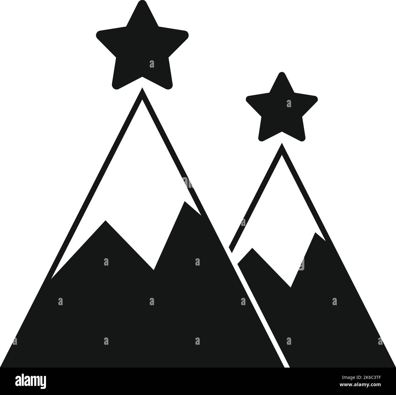 Mountain target icon simple vector. United agenda. Global corporate ...