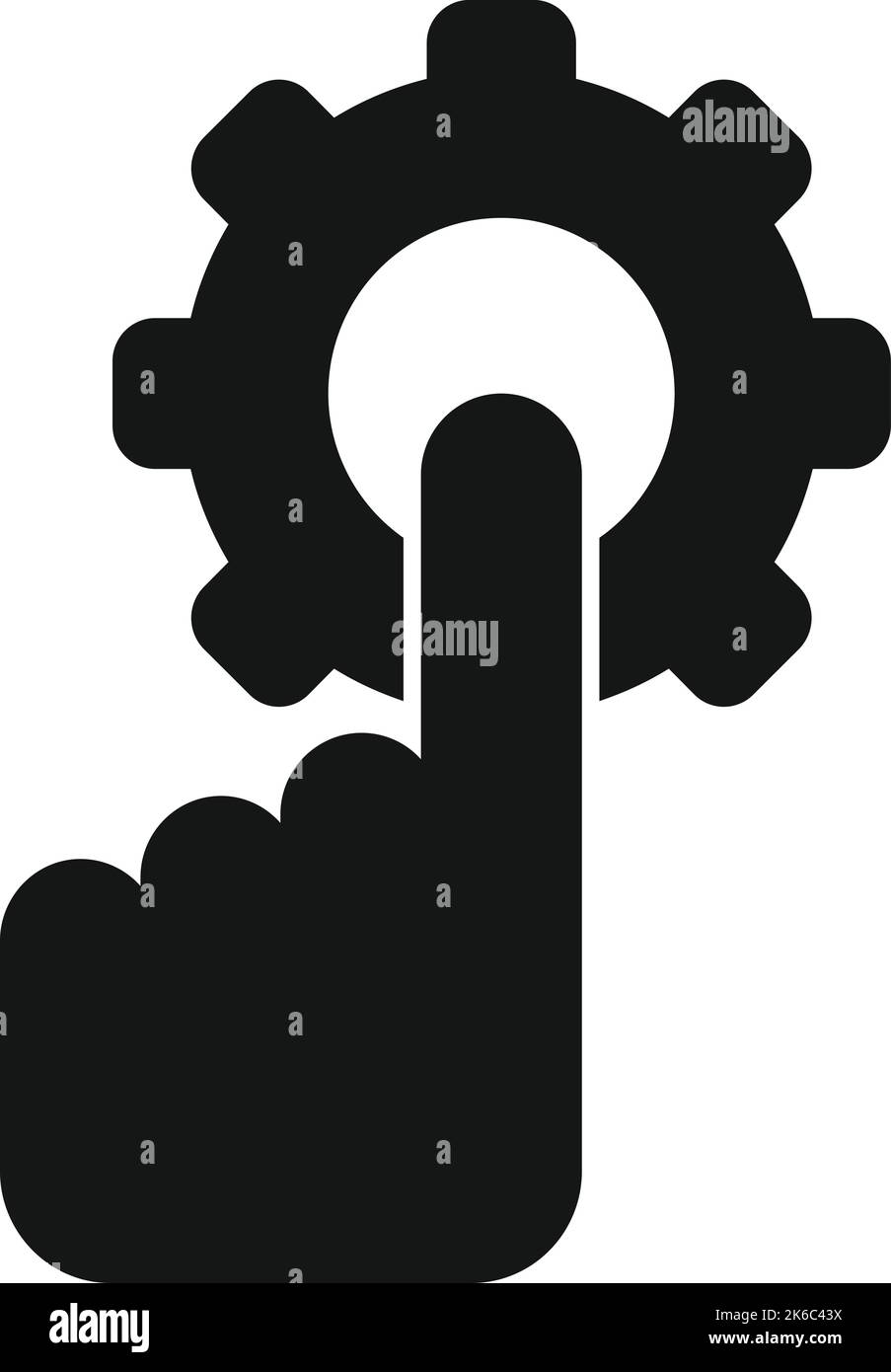 Click manager gear icon simple vector. Eco earth. Development earth ...