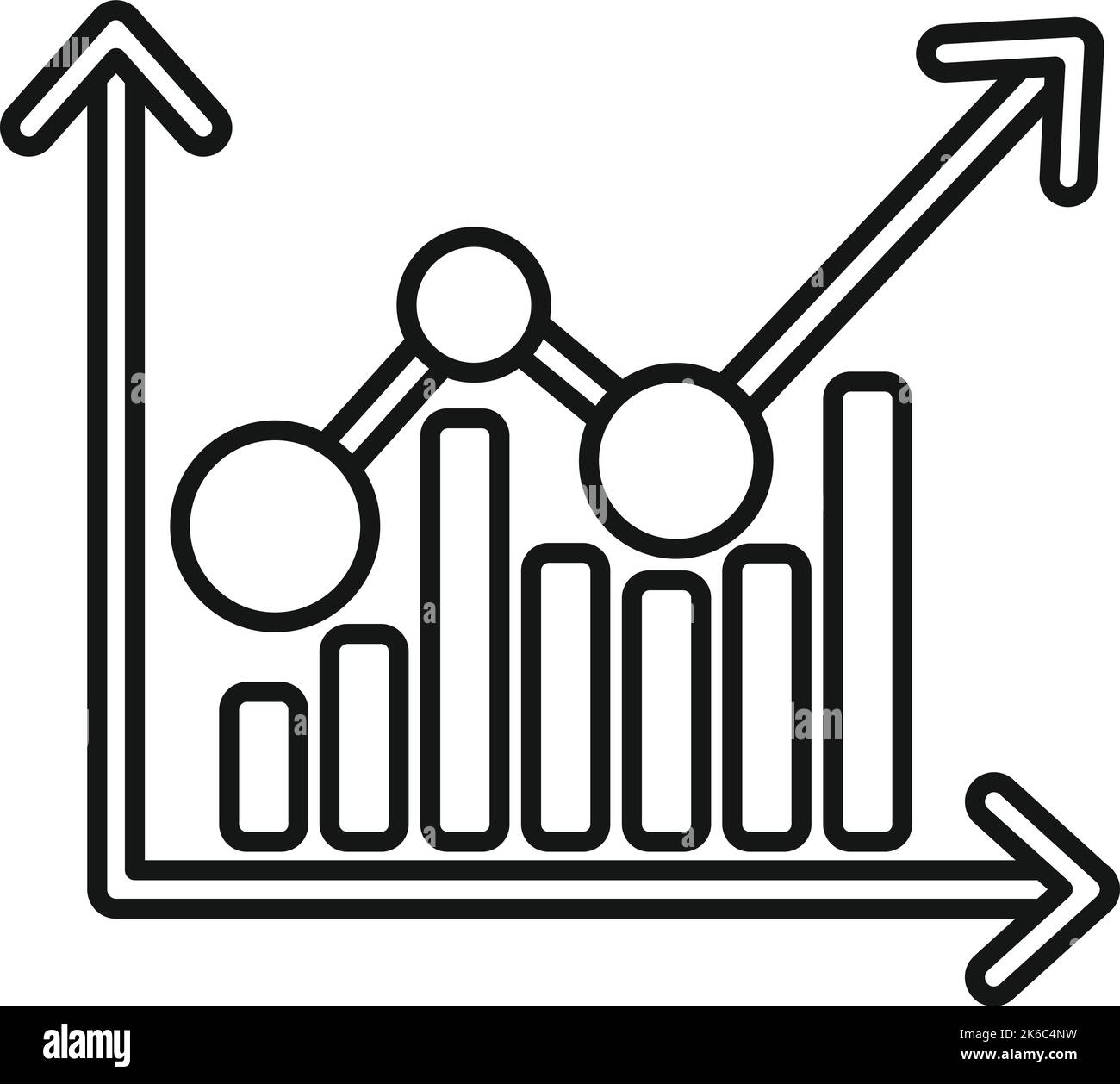 Graph development icon outline vector. Eco agenda. Earth sdg Stock ...