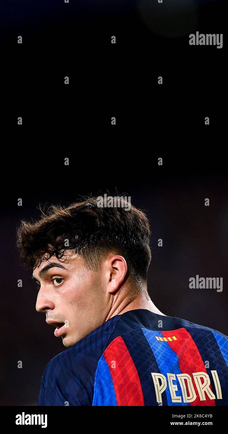 Barcelona, Spain. 12 October 2022. Pedri of FC Barcelona looks on ...